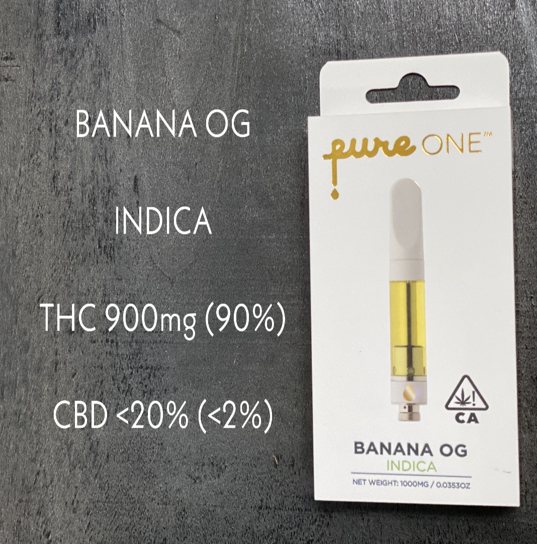 Pure One Banana OG 1.0g Cartridge | Kure Wellness | Medical Dispensary