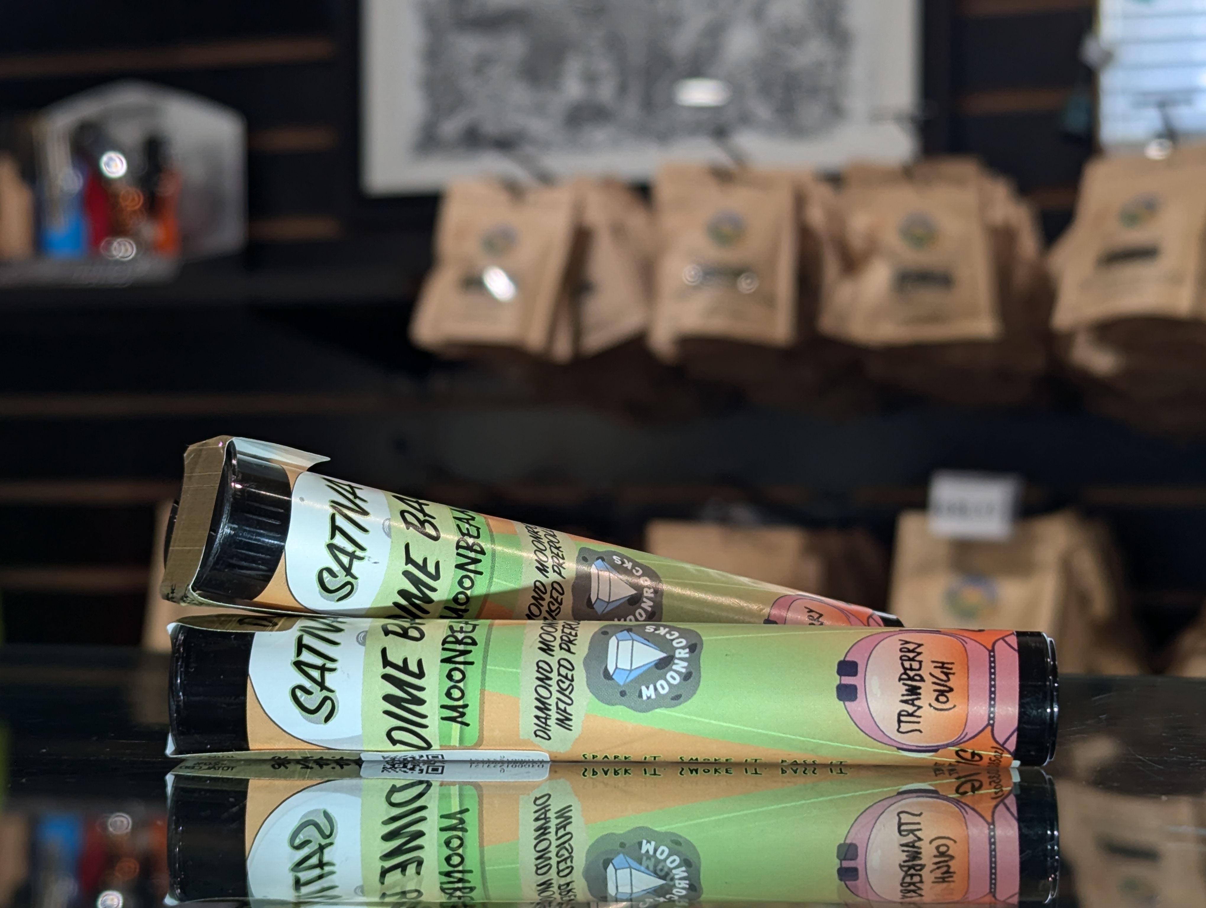 Dime Bag Moonbeams Strawberry Cough 1g Infused Preroll | Kure Wellness ...