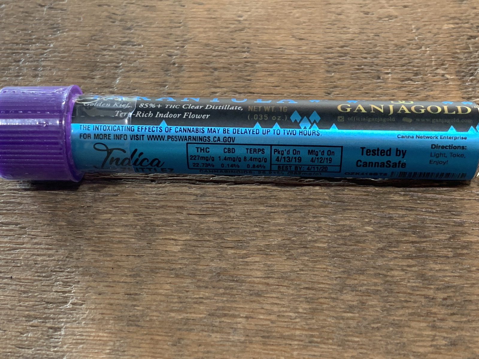 Ganja Gold Zkittles Blue Tarantula | Kure Wellness | Cannabis ...