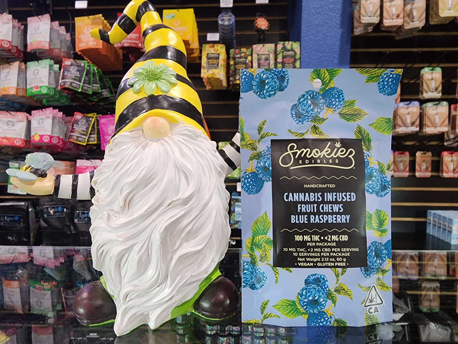 Smokiez Blue Raspberry 100mg THC Gummies | Kure Wellness | Medical and ...