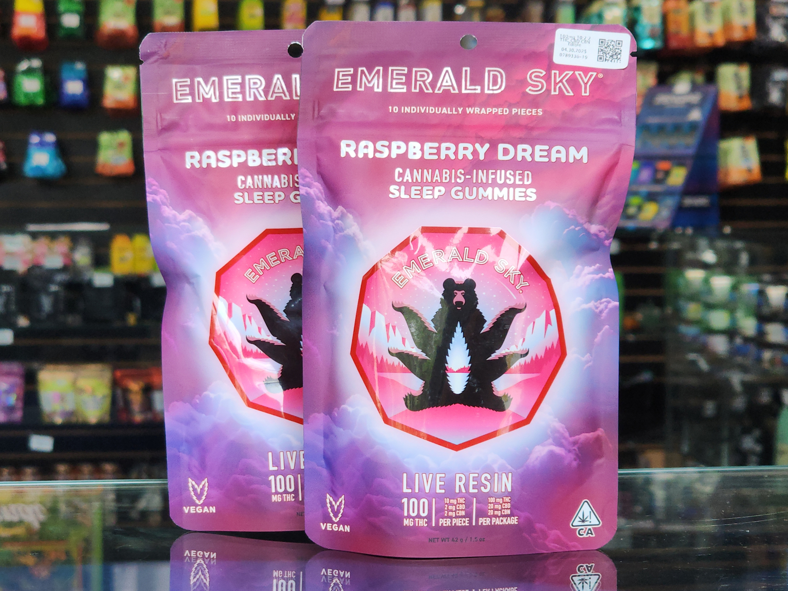 Emerald Sky Raspberry Dream Sleep Gummies 140mg 10 2 2 THC CBD CBN Emerald Sky Raspberry Dream Sleep Gummies 140mg 10 2 2 THC CBD CBN