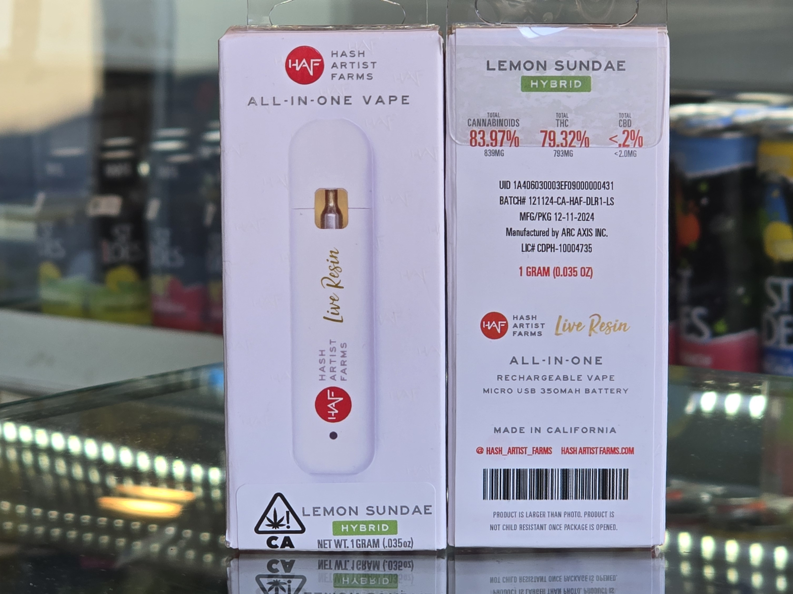 Hash Artist Farms Lemon Sundae Live Resin All-In-One 1g Cartridge ...