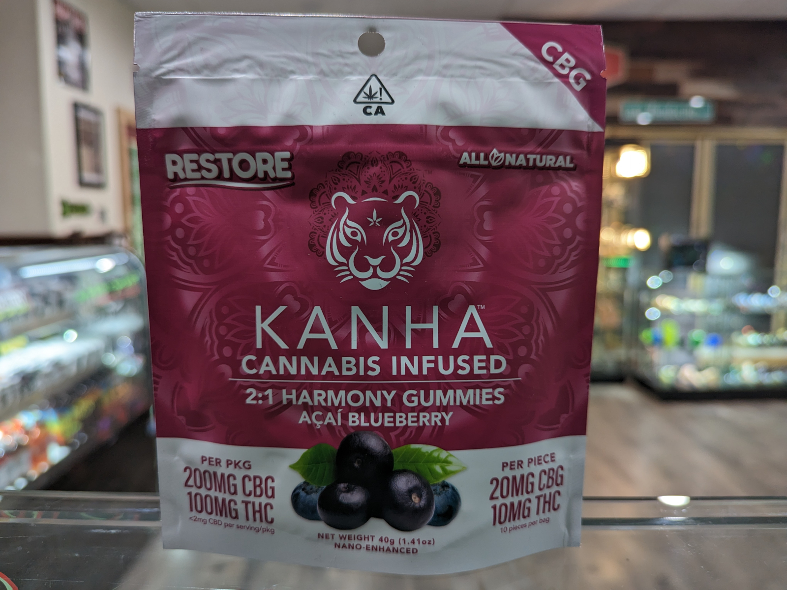 Kanha Acai Blueberry 21 Cbgthc 200mg Cbg 100mg Thc Gummies Kure Wellness Medical And