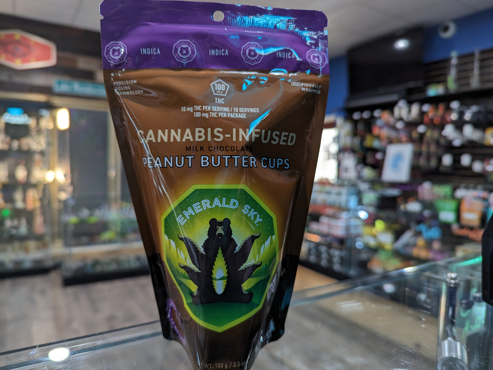 Emerald Sky Peanut Butter Cups Indica 100mg Edibles | Kure Wellness ...