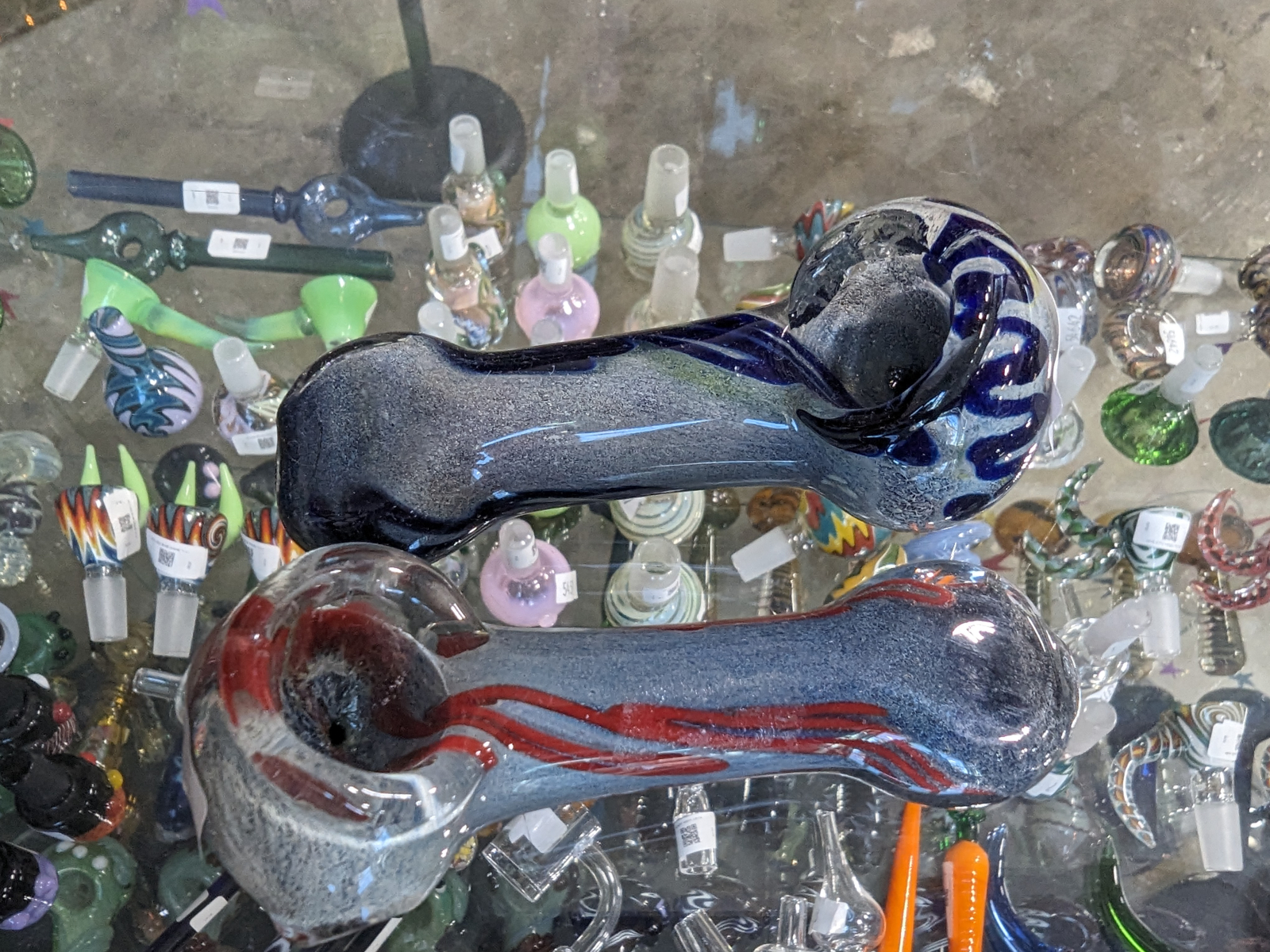 grey w/ assorted color linework pipe | Kure Wellness | Cannabis ...
