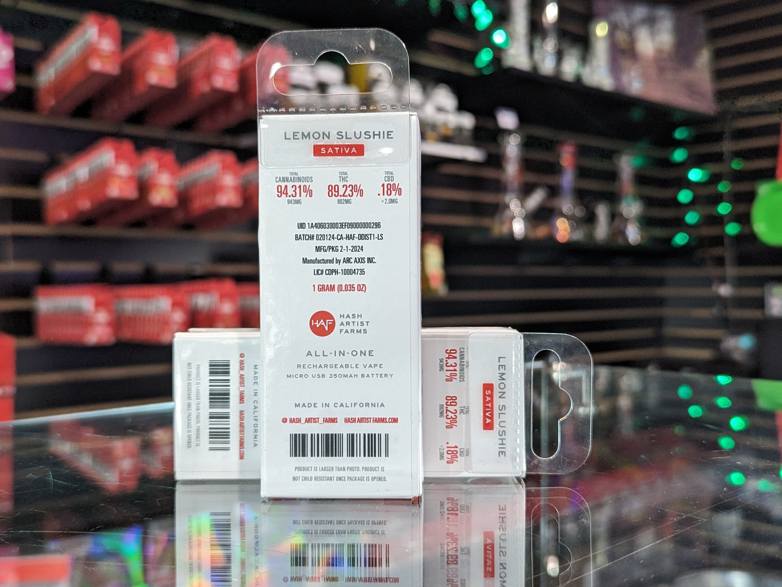 Hash Artist Farms Lemon Slushie 1g Disposable Cartridge | Kure Wellness ...