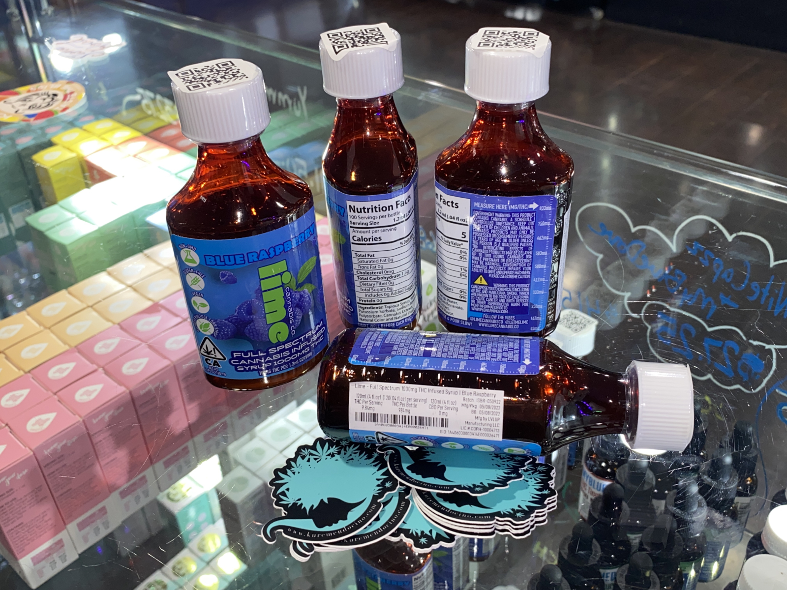 Lime Blue Raspberry Live Resin Syrup 1000mg Tincture | Kure Wellness ...